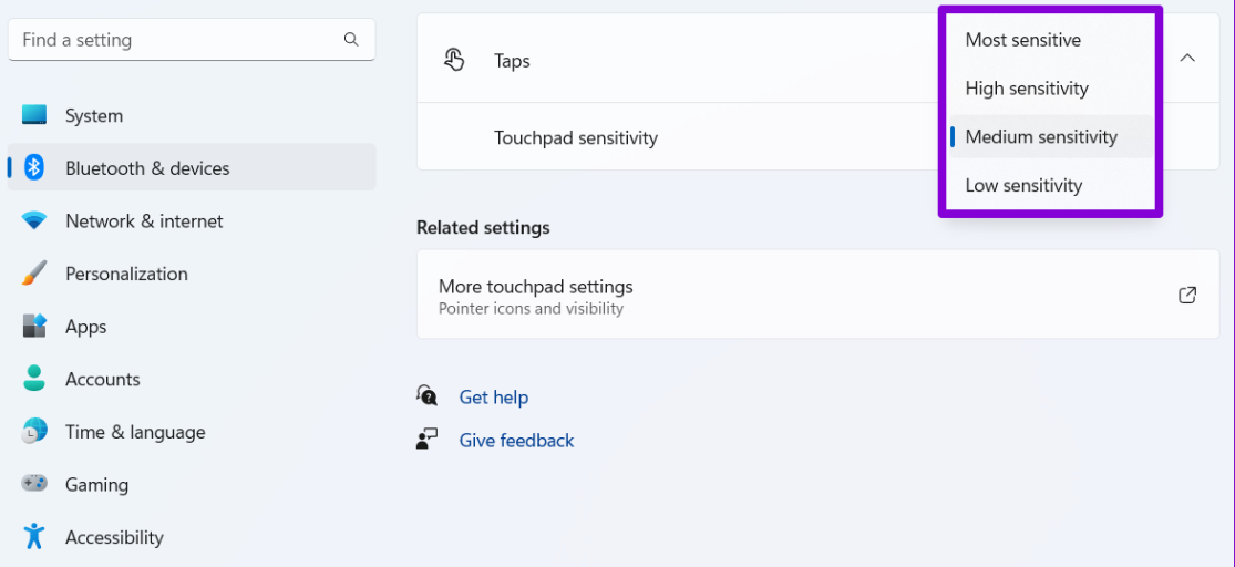 How to Change Touchpad Sensitivity on Windows 11