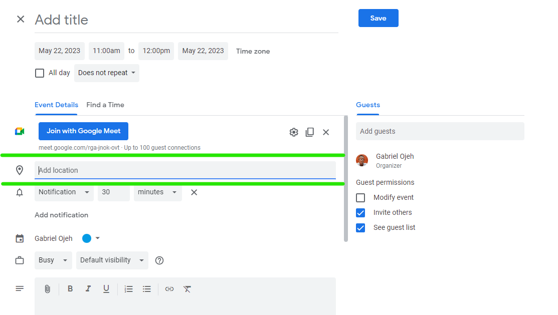 How to Create an RSVP Event in a Google Calendar
