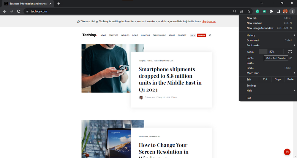 How to Zoom In and Out on Chrome Browser