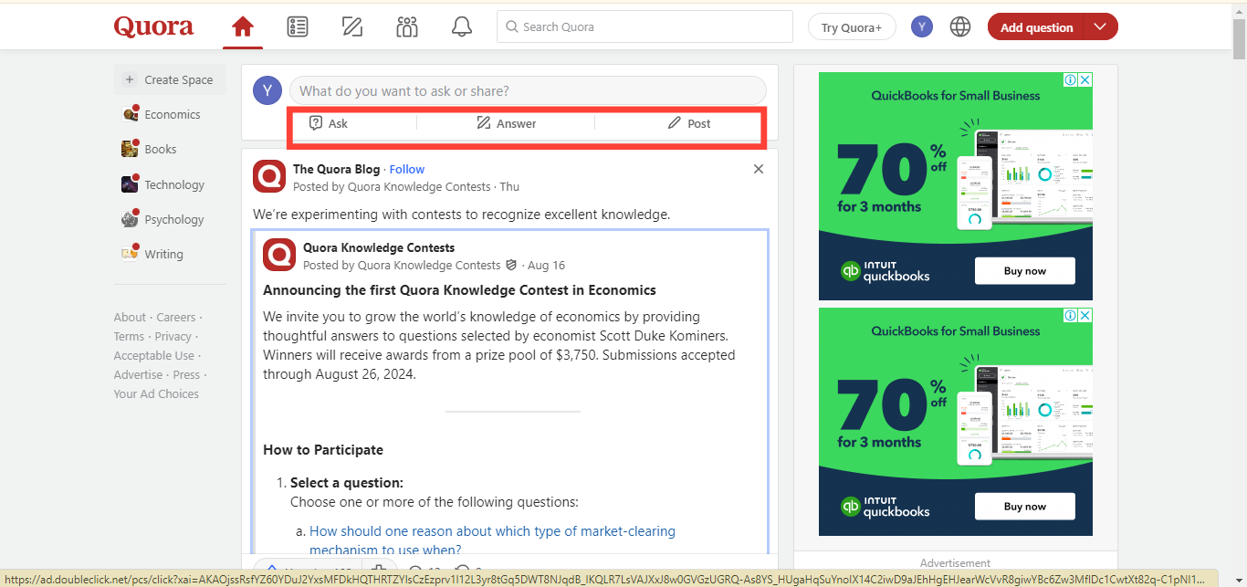 How to set up a Quora account