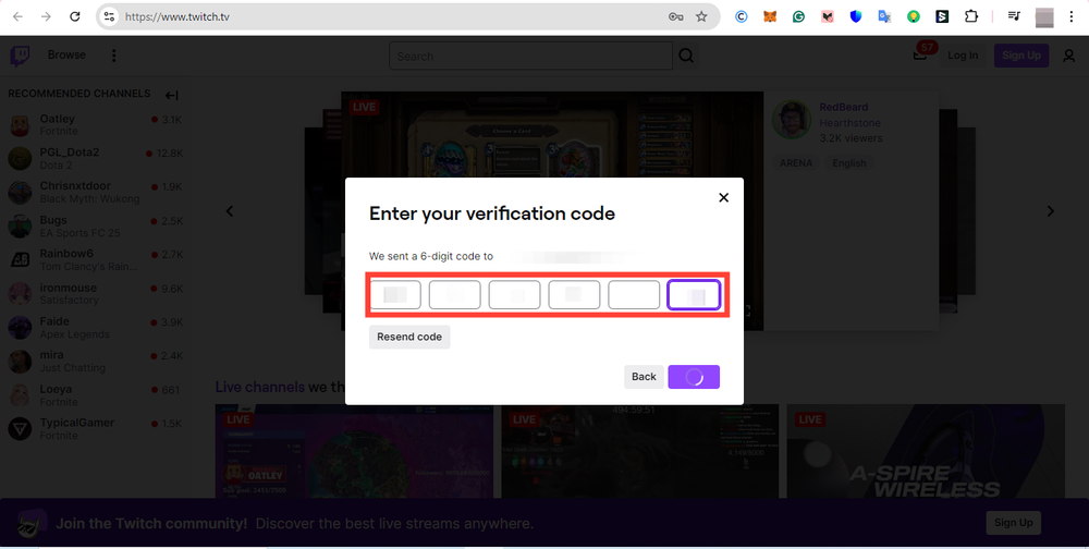 How to set up an account on Twitch