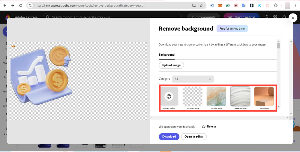How to upgrade your images with Adobe Express Background Remover