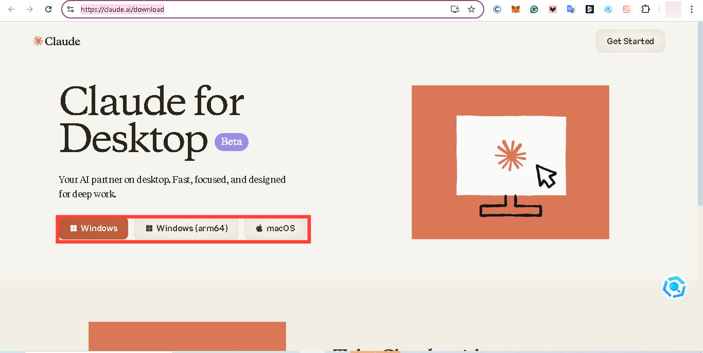 How to install the Claude app on desktop