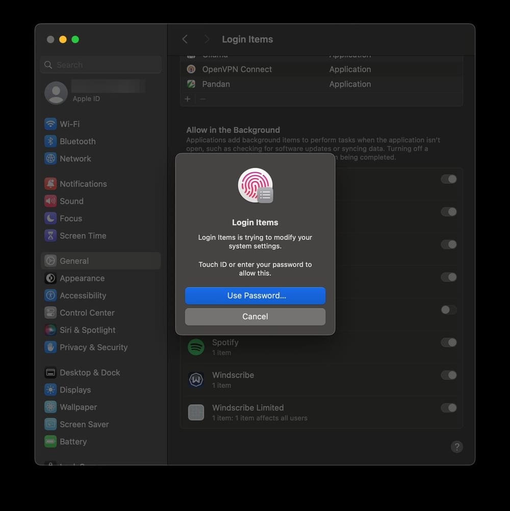 How to disable background processes on a MacBook