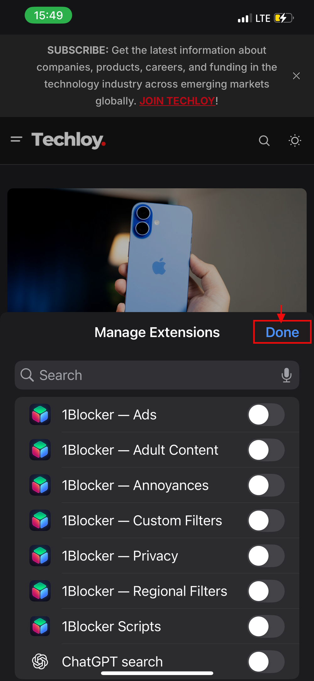 How to Turn Off AdBlock in Safari on iPhone