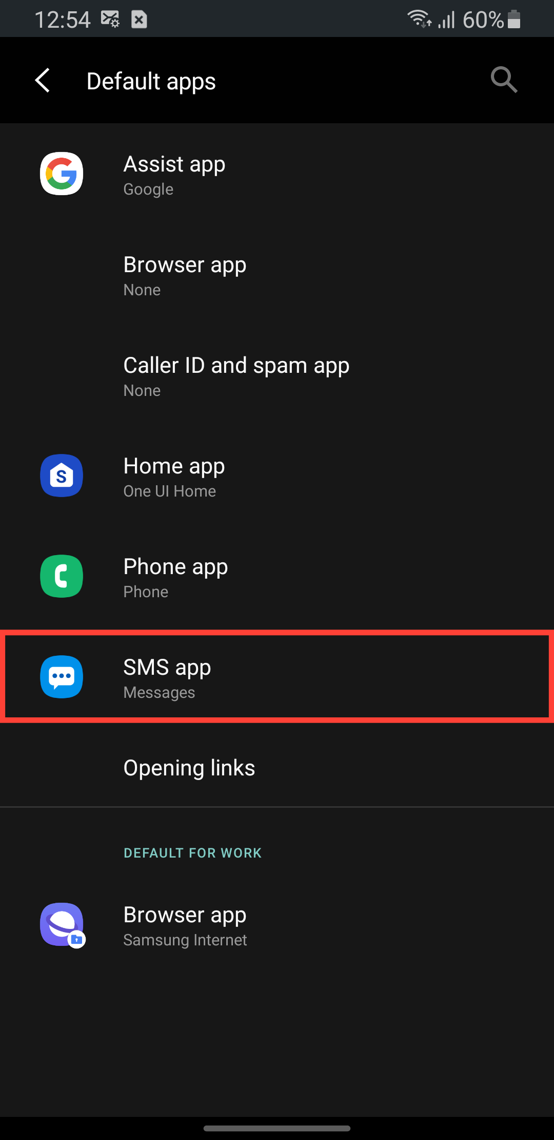 How to change Default apps on an Android phone