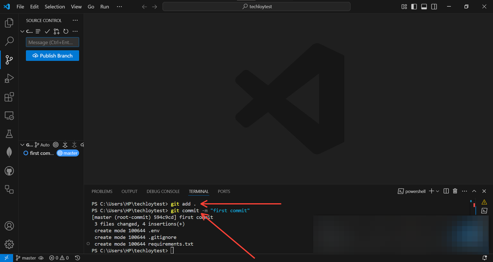 How to push changes to GitHub from VS code