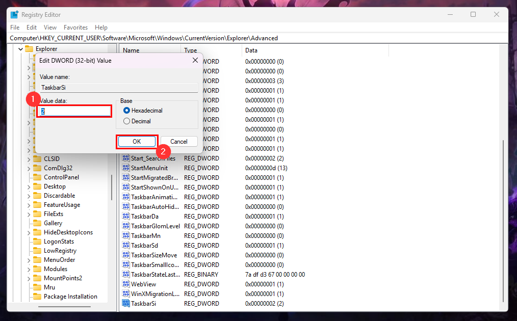 How to Change Taskbar Size in Windows 11