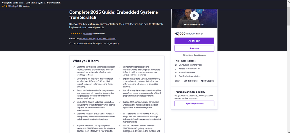 Top Embedded Systems Engineering courses in 2025
