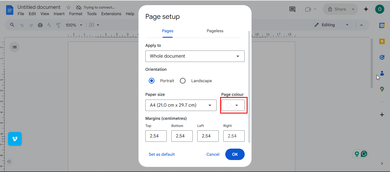 How to Change the Page Color on Google Docs