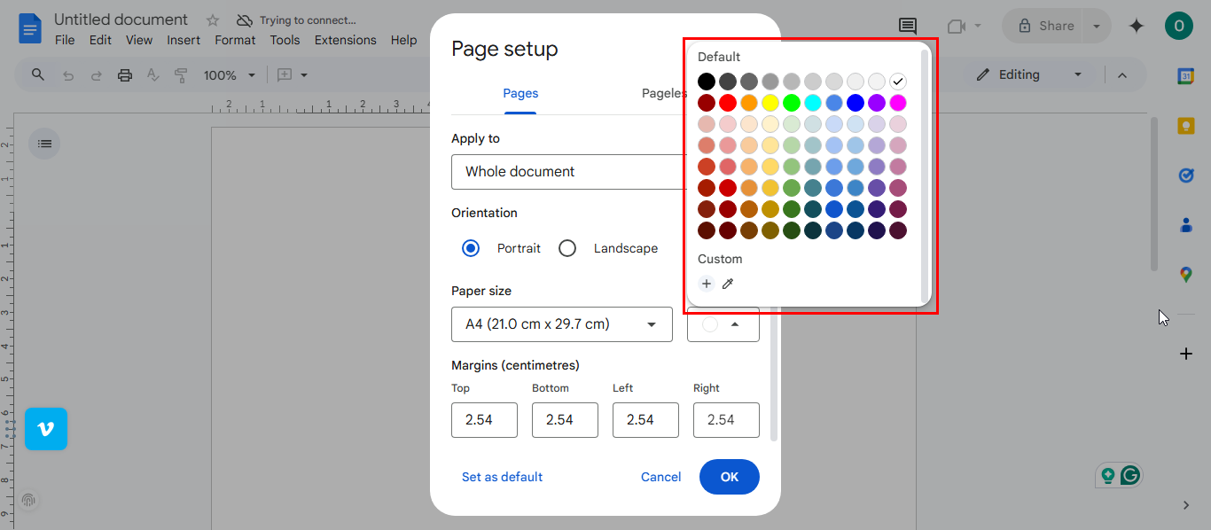 How to Change the Page Color on Google Docs