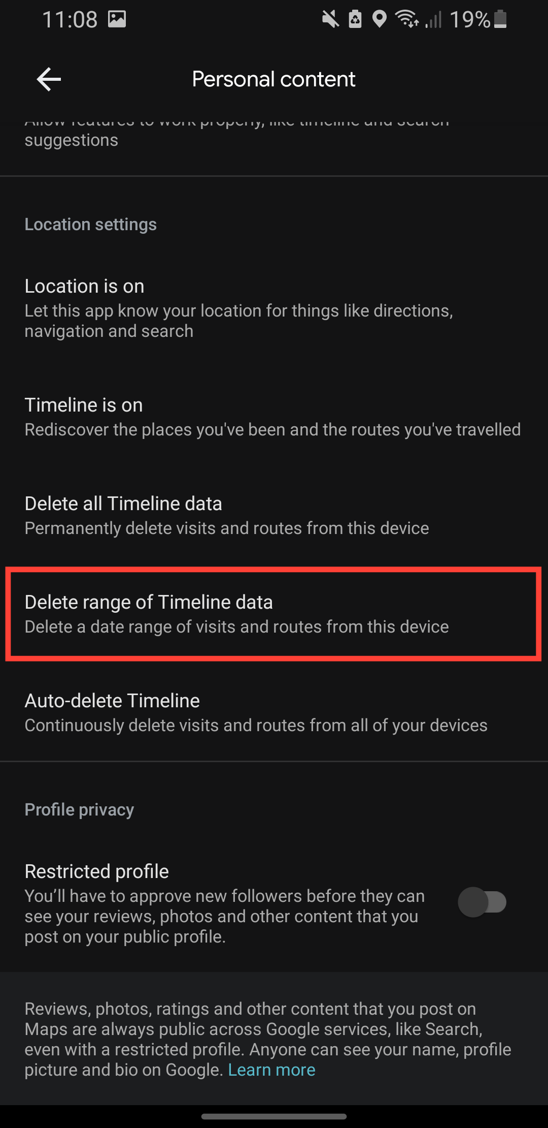 How to delete your location history on Google Maps