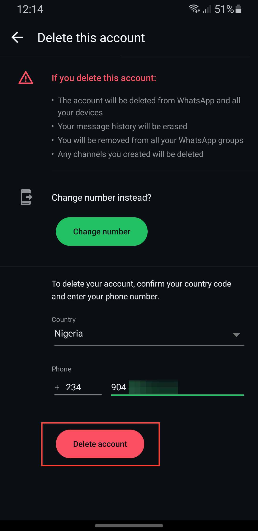 How to delete your WhatsApp account
