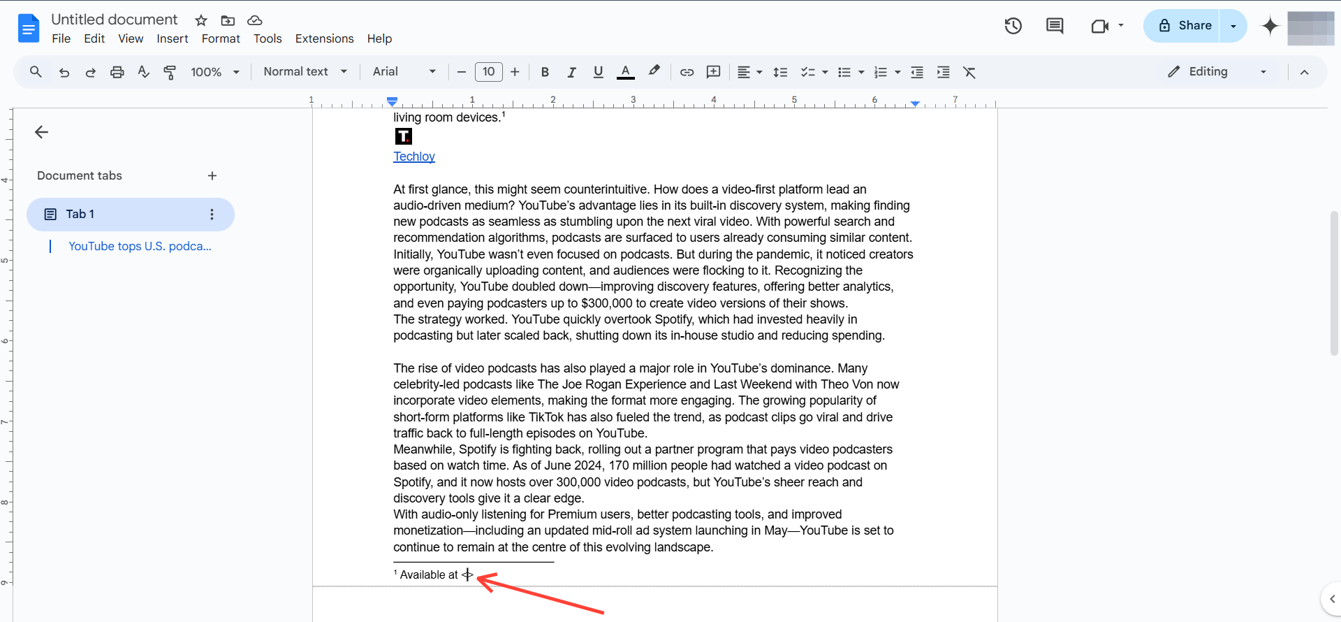 How to Add Footnotes in Google Docs and Microsoft Word