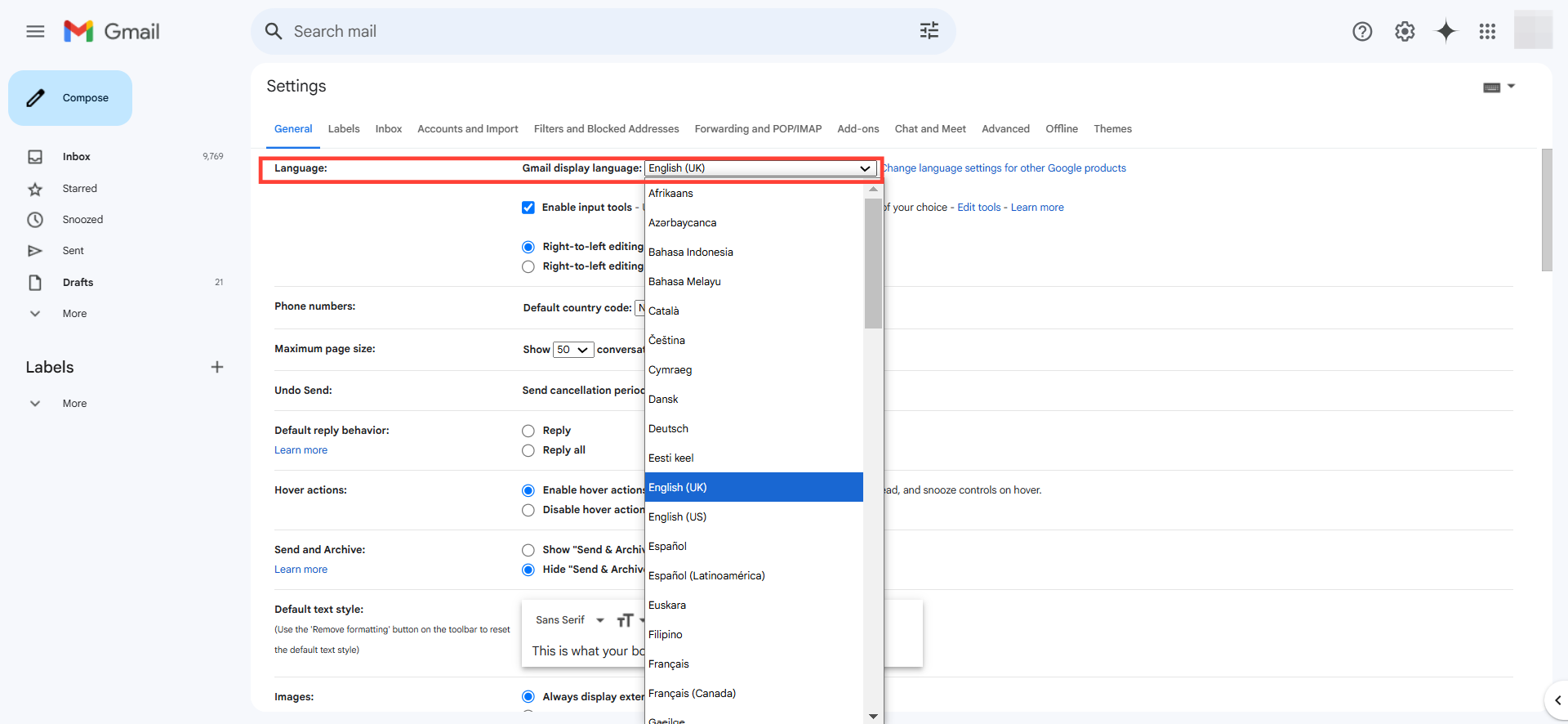 How to Change Your Default Language on Gmail