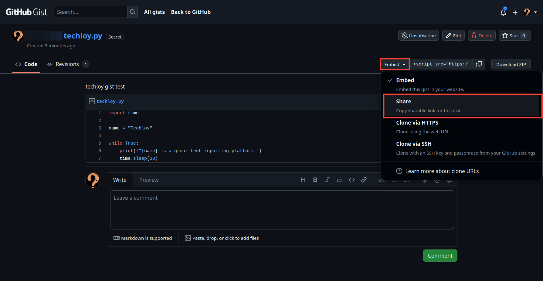 How to use Gists on GitHub