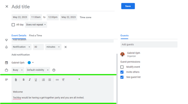 How to Create an RSVP Event in a Google Calendar