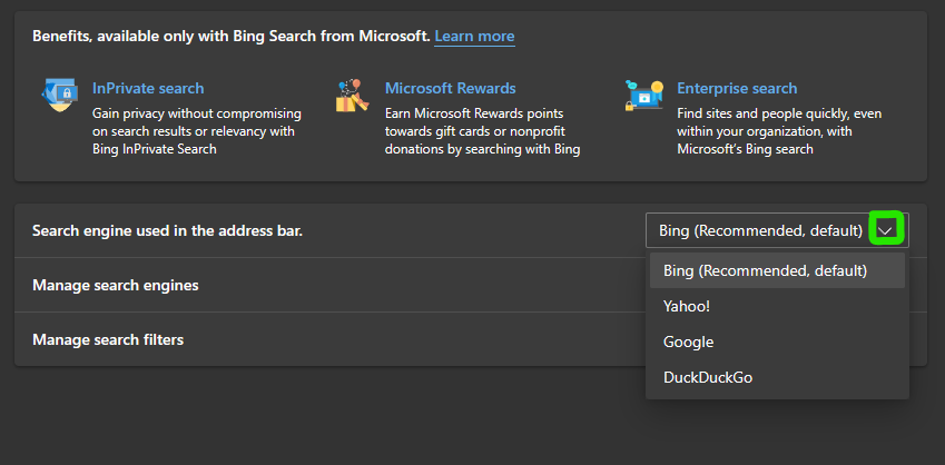 How to Change Search Engine on Microsoft Edge
