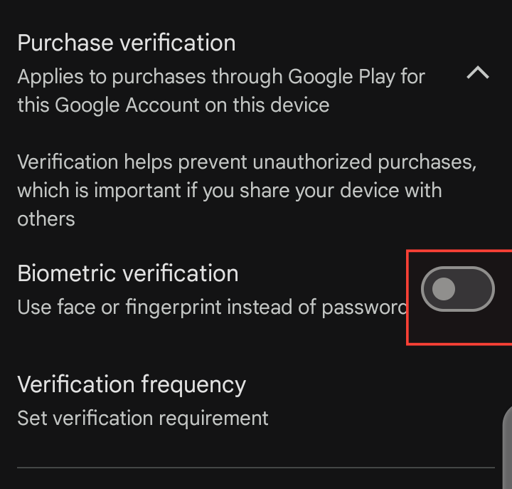 How to Set Up Biometric Verification on Google Play