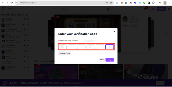 How to set up an account on Twitch