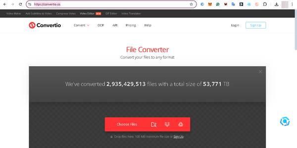 How to convert file format using Convertio