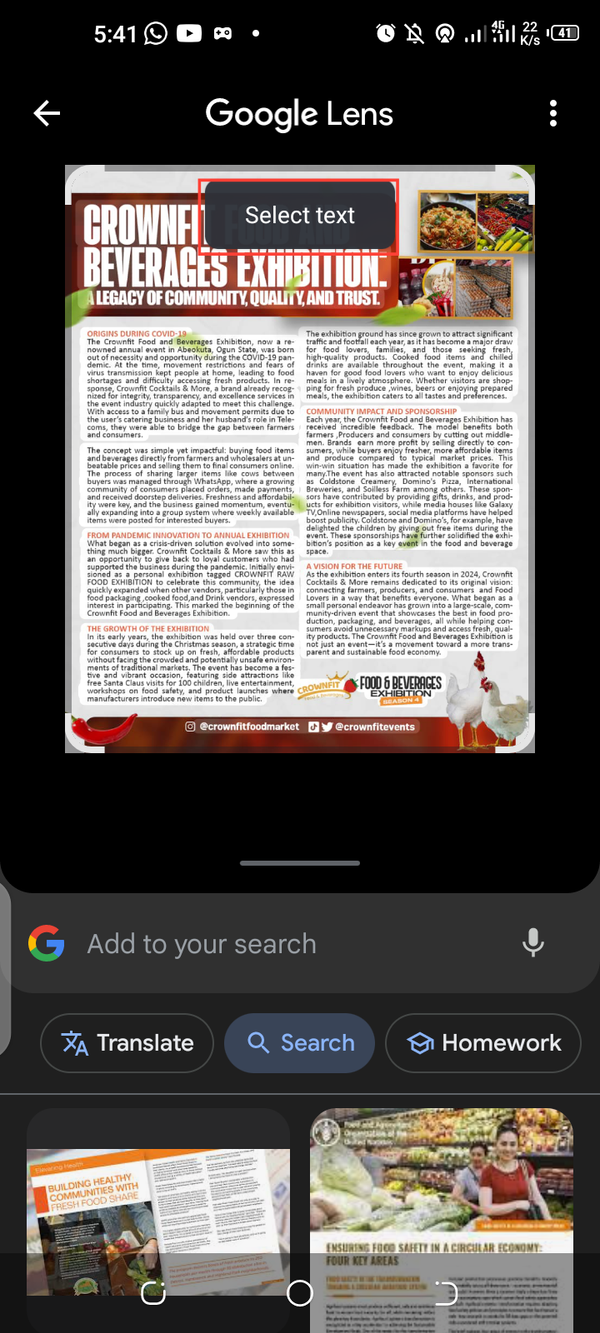 How to use Google Lens to scan text on Android