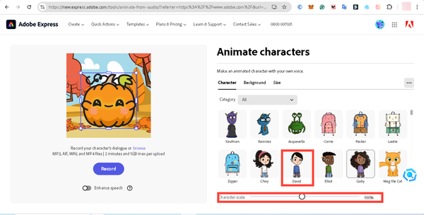 How to Animate Characters Using Adobe Express