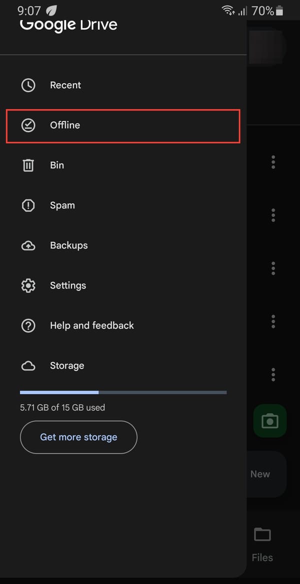 How to use Google Drive offline on Android