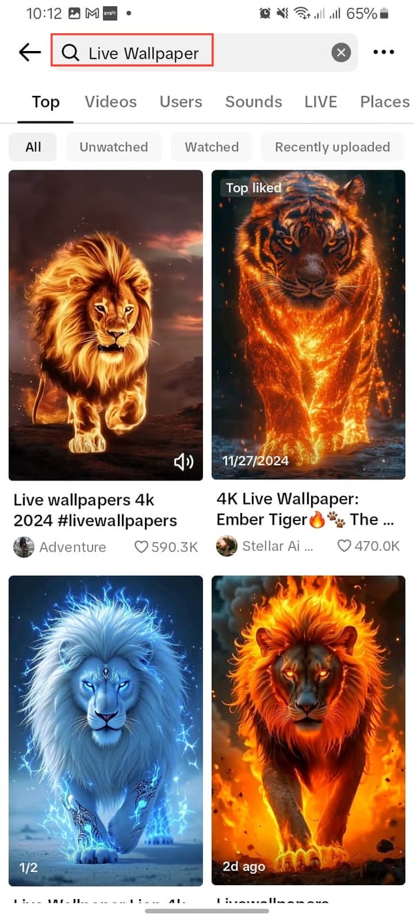 How to Set Up Live Wallpapers Using TikTok Videos