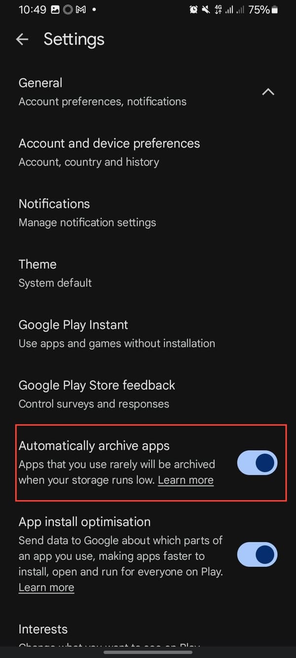 How to Archive Android Apps using Google Play Auto Archiving feature