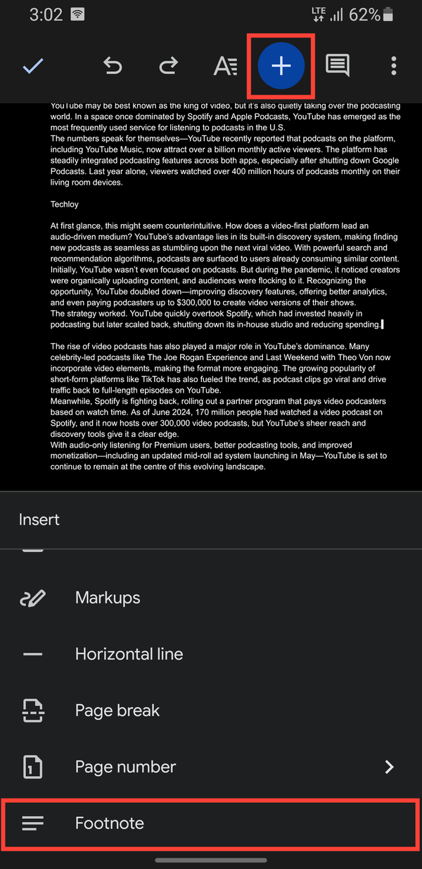 How to Add Footnotes in Google Docs and Microsoft Word
