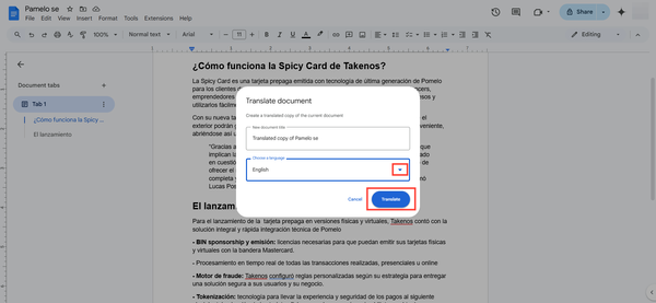 How to Translate Documents on Google Docs