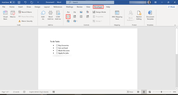 How to Make a Checklist in Microsoft Word