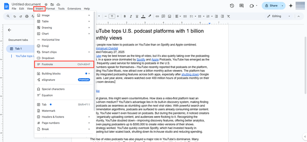 How to Add Footnotes in Google Docs and Microsoft Word