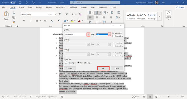 How to Alphabetize in Microsoft Word