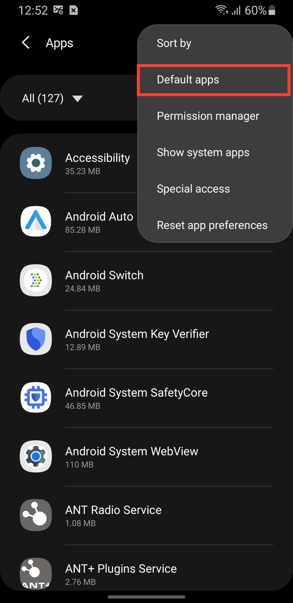 How to change Default apps on an Android phone