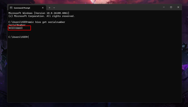 How to Find Your Laptop's Serial Number Using Command Prompt